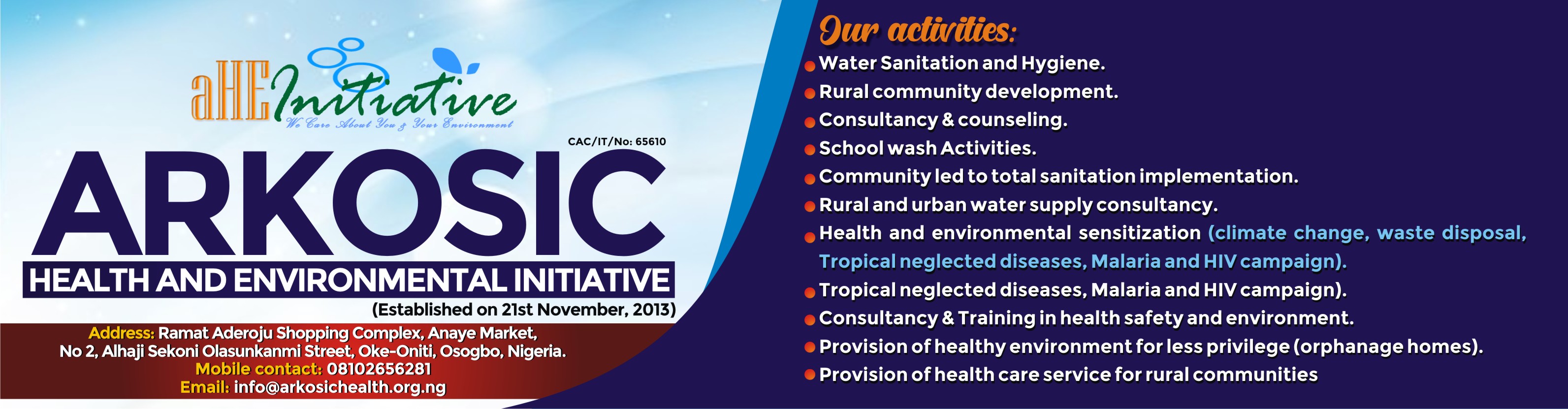 Arkosic Health and Environmental Initiative | We care about you and ...